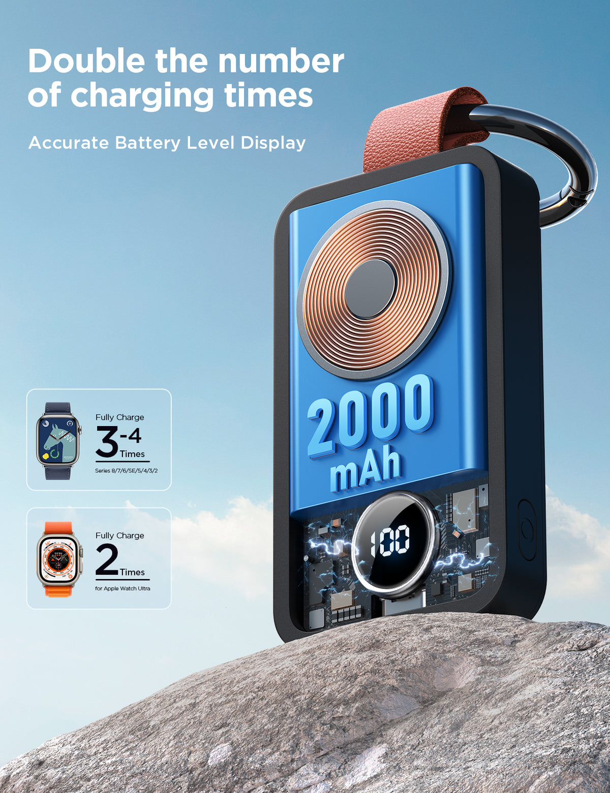 JOYROOM JR-WQW01 2000mAh Portable Apple Watch Wireless Charger